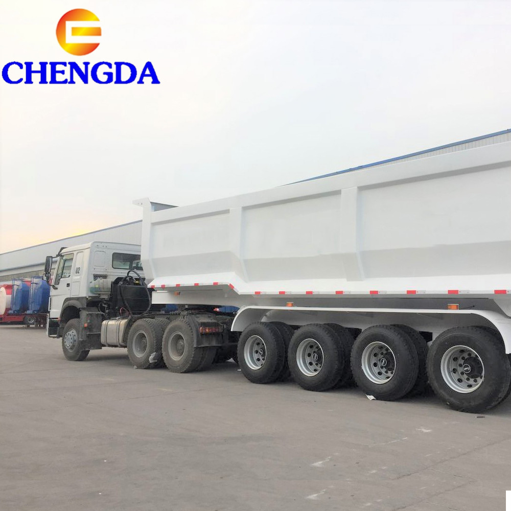 4 Axles U-Turn Back Dump Trailer-SHANDONG CHENGDA MACHINERY CO., LTD.